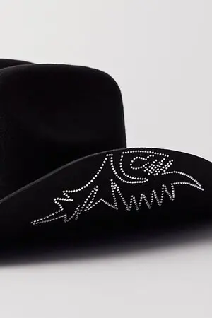 Understated Leather Cowboy Hat One Size New Without Tags Understated Leather Silver Spirit Cowboy Hat - Black  main image 2