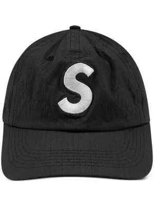 Supreme S Logo 6-Panel Cap - Black | Editorialist