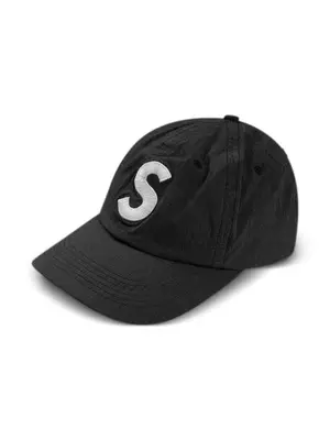 Supreme S Logo 6-Panel Cap - Black | Editorialist