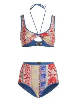Etro Graphic-print Twisted Bikini Set