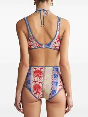 Etro Graphic-print Twisted Bikini Set