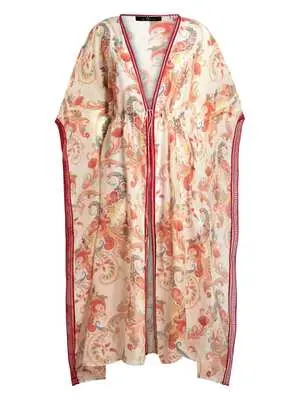Etro Paisley-print Kaftan Dress - White