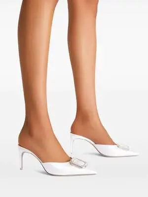 MALONE SOULIERS Mona 70mm Leather Mules - White