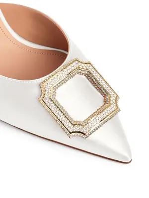 MALONE SOULIERS Mona 70mm Leather Mules - White