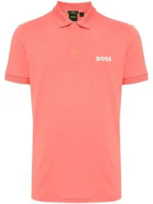 BOSS Logo-appliqué Short-sleeve Polo Shirt - Pink
