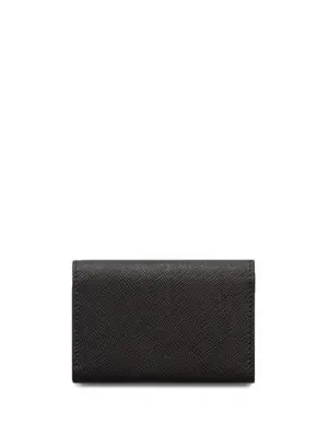 Prada Triangle-logo Leather Cardholder - Black