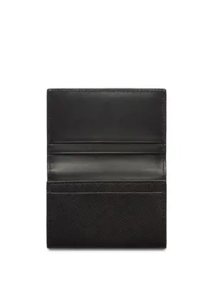 Prada Triangle-logo Leather Cardholder - Black