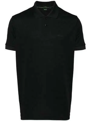 BOSS Logo-print Monogram-pattern Polo Shirt