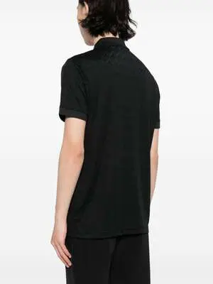 BOSS Logo-print Monogram-pattern Polo Shirt