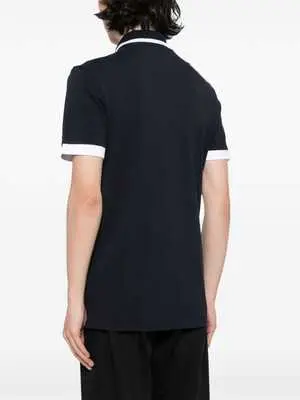 BOSS Logo-print Cotton Polo Shirt - Blue