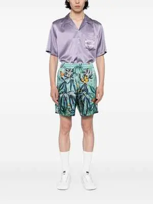NAHMIAS Botanical Silk-blend Shorts