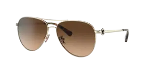 COACH Aviator Sunglasses Brown Gradient