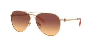 COACH Aviator Sunglasses Maroon Canary
