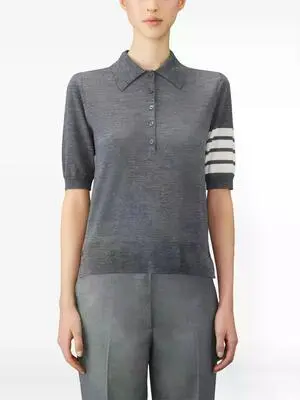 Thom Browne Short-sleeve Polo Shirt - Grey