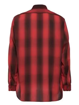 Needles Plaid Check-print Long-sleeve Shirt - Red