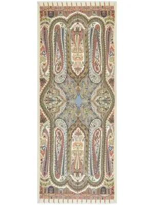 Etro Paisley-print Cashmere-silk Blend Scarf - Neutrals