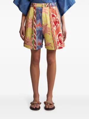 Etro Graphic-print Twill Shorts