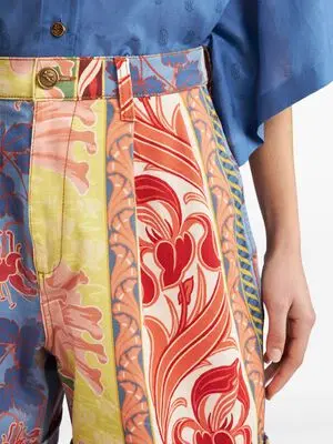 Etro Graphic-print Twill Shorts