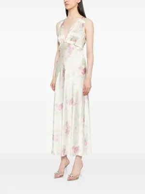 LoveShackFancy Suniva Silk Maxi Slip Dress