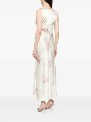 LoveShackFancy Suniva Silk Maxi Slip Dress