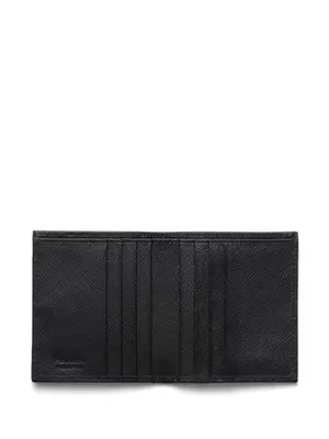 Prada Re-nylon Enamel-triangle Logo Wallet - Black
