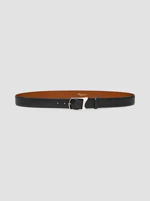 Santoni Leather Belt - Black