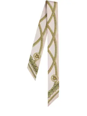 Versace La Coupe Printed Silk Twill Scarf - Beige,lightgold