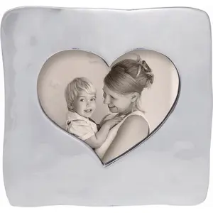 MARIPOSA Heart Large Square Picture Frame - Silver