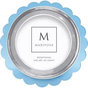 MARIPOSA Acrylic Scallop Round Picture Frame - Blue