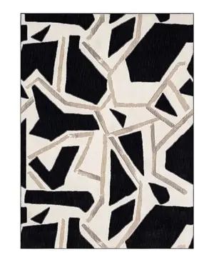 STACY GARCIA Rendition Zagoria Area Rug, 5'3 X 7'10 - Soot