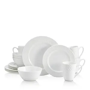 MIKASA Trellis 16-piece Dinnerware Set - White