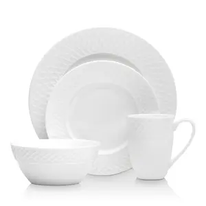 MIKASA Trellis 16-piece Dinnerware Set - White
