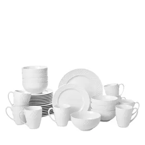 MIKASA Trellis 16-piece Dinnerware Set - White
