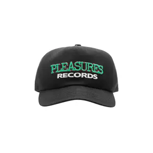 PLEASURES Records Snapback Cap - Black