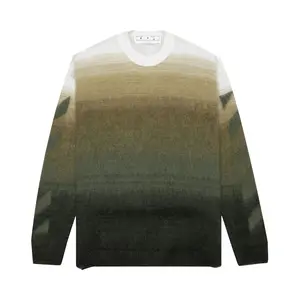 Off-White Diag Brushed Knit Crewneck - Green