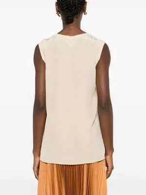 JOSEPH Ribbed-trim Silk Blouse