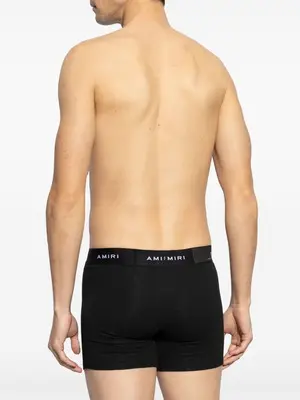 Amiri Logo-waistband Cotton Boxers - Black