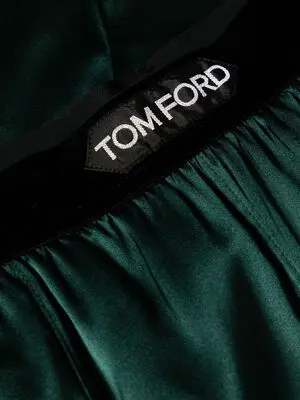 TOM FORD Silk Satin Pyjama Bottoms - Green
