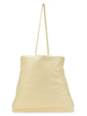 THE ROW The Row Pim Leather Tote Bag - Light Yellow Pld