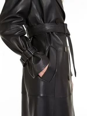 Max Mara Nappa Leather Trench Coat