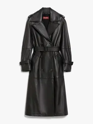 Max Mara Nappa Leather Trench Coat