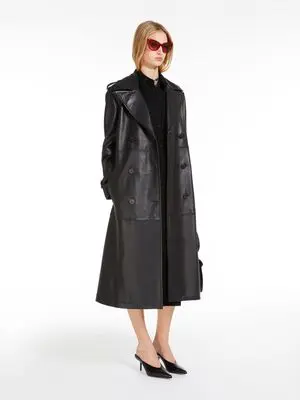 Max Mara Nappa Leather Trench Coat