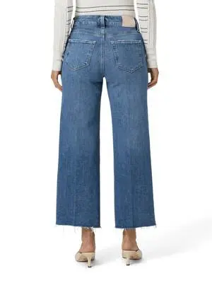 Paige Transcend Vintage Wide Leg Cropped Jeans - Rock Show Blue