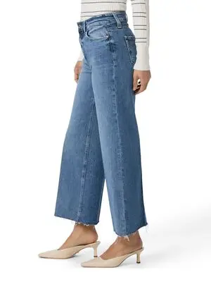 Paige Transcend Vintage Wide Leg Cropped Jeans - Rock Show Blue