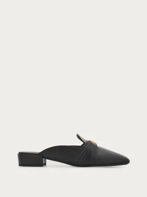 FERRAGAMO Gancini Ornat Mule - Black