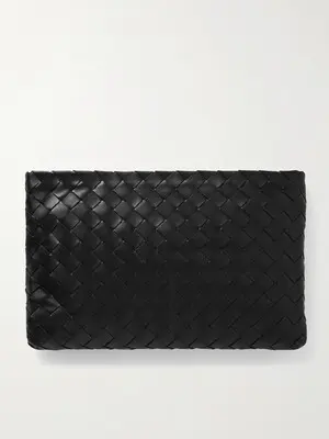 Bottega Veneta Intrecciato Leather Pouch - Black
