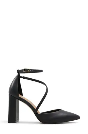Aldo Milley Ankle Strap Pointed Toe Pump - Black