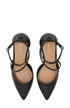 Aldo Milley Ankle Strap Pointed Toe Pump - Black