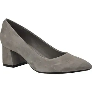 Calvin Klein Lenott Leather Pumps - Medium Grey