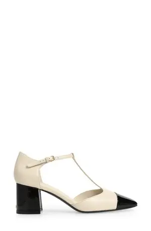 FERRAGAMO Marilu Two-tone T-strap Pump